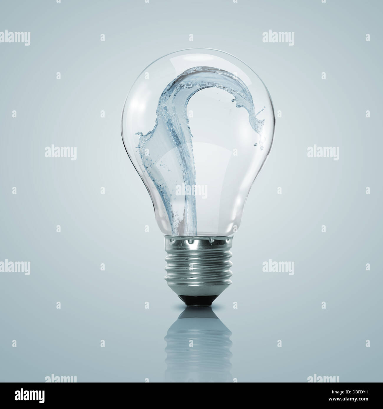 Electric light bulb with clean water Stock Photo - Alamy