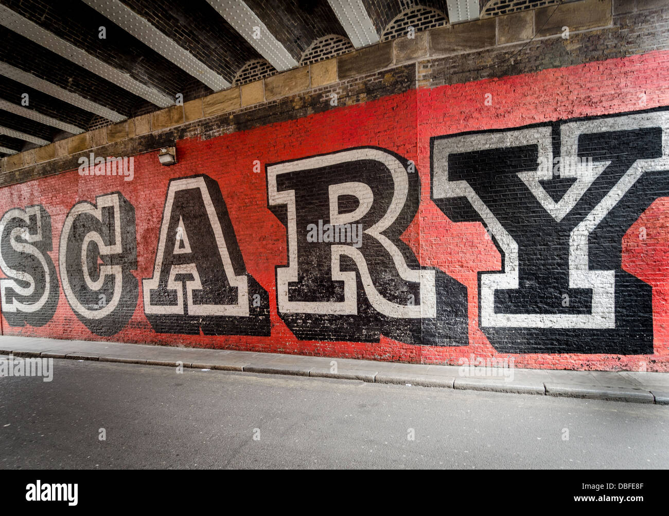 SCARY graffiti on wall Stock Photo - Alamy