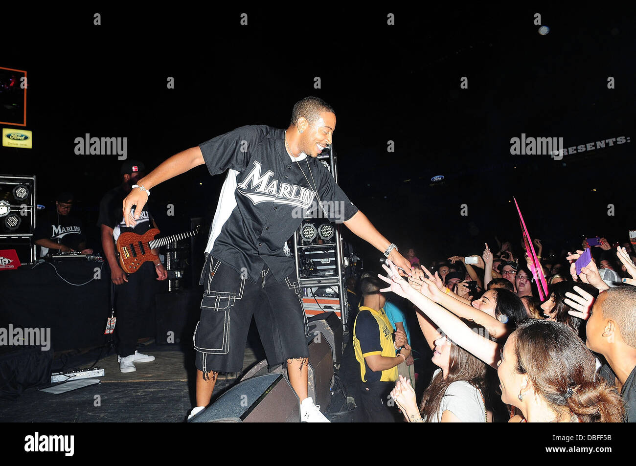 Ludacris, real name Christopher Bridges performs at the Florida Marlins ...