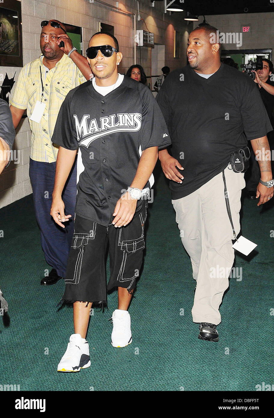 Ludacris, real name Christopher Bridges at the Florida Marlins Vs ...
