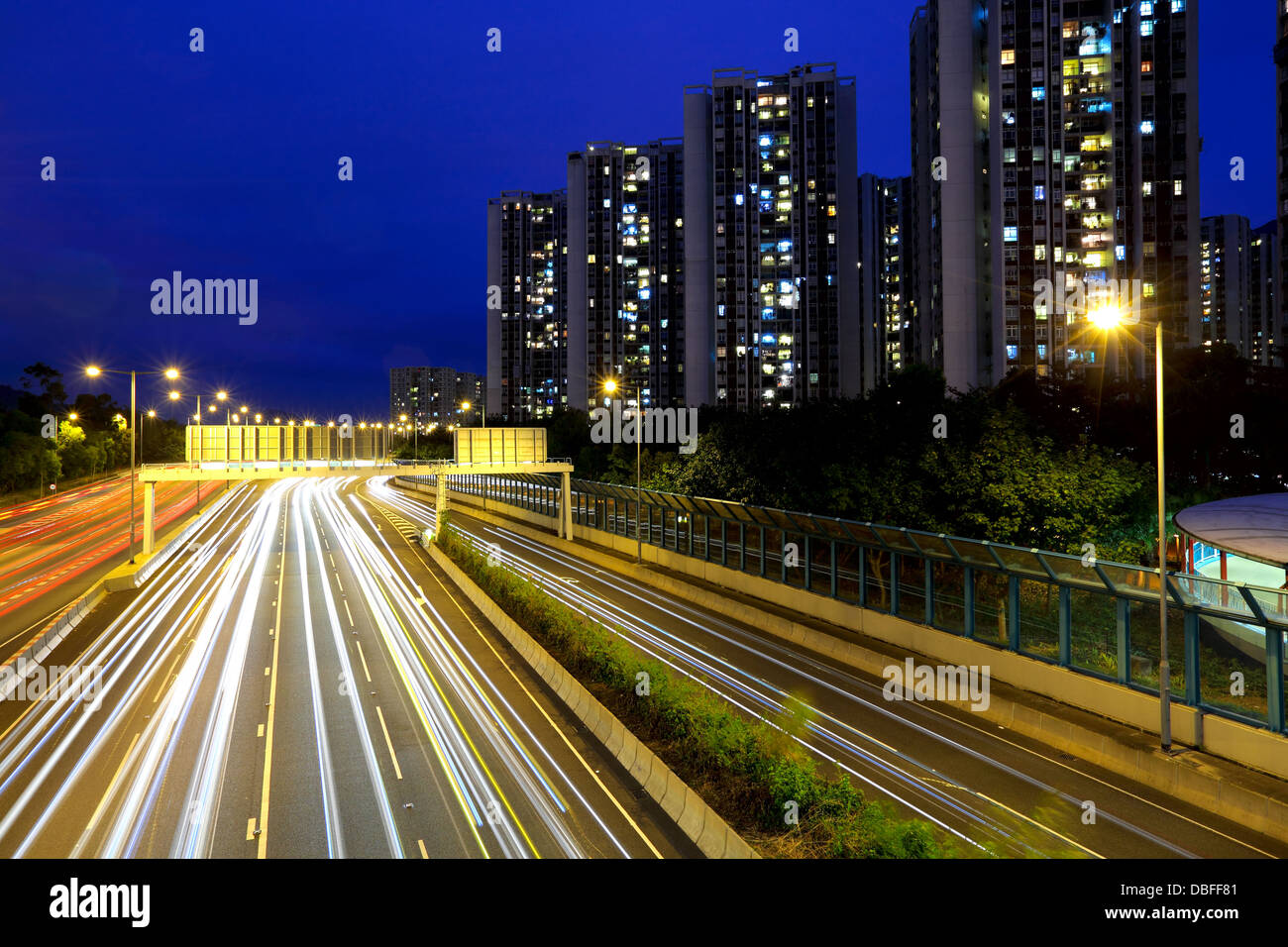 modern city at night Stock Photo - Alamy