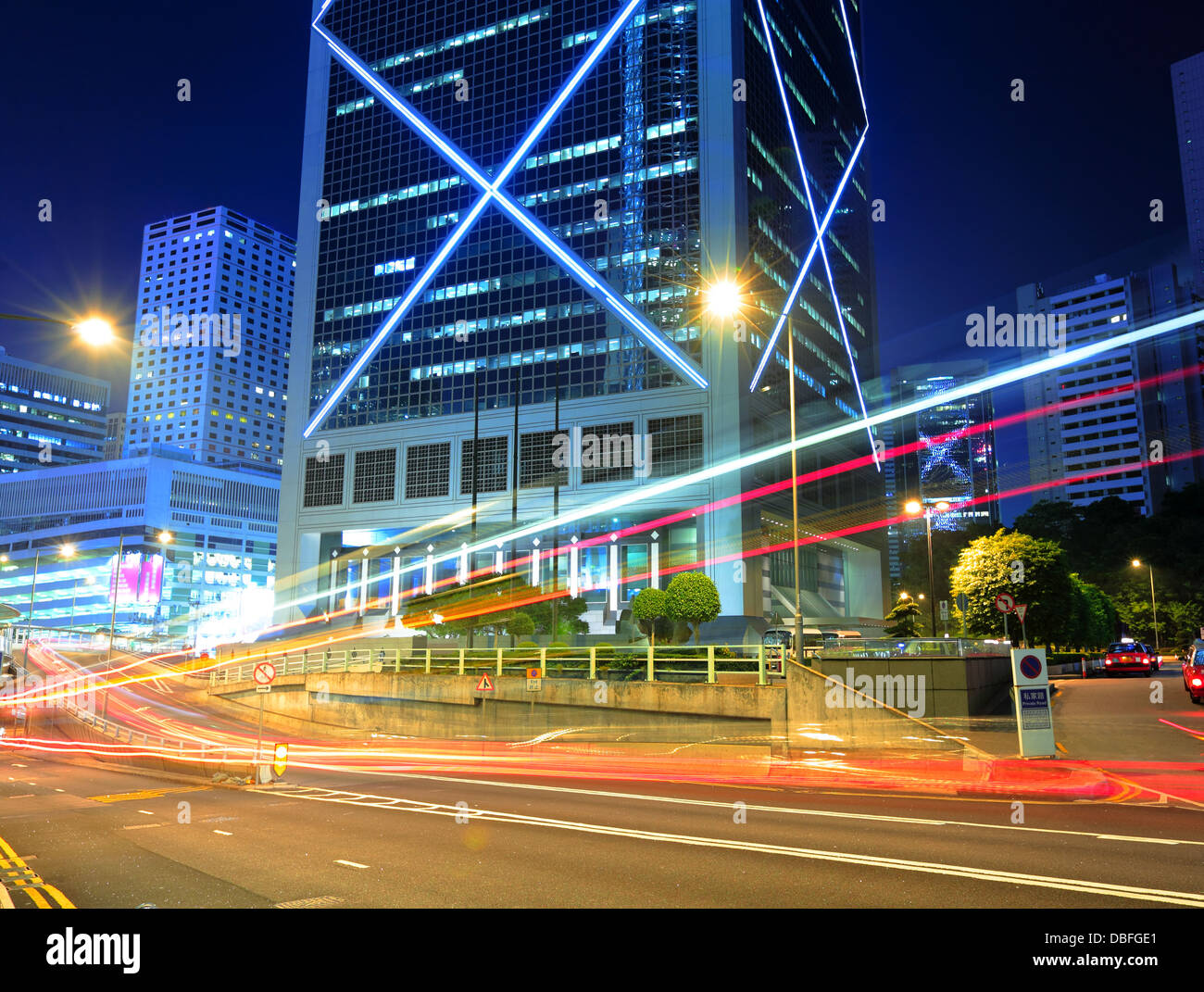traffic light through city Stock Photo - Alamy
