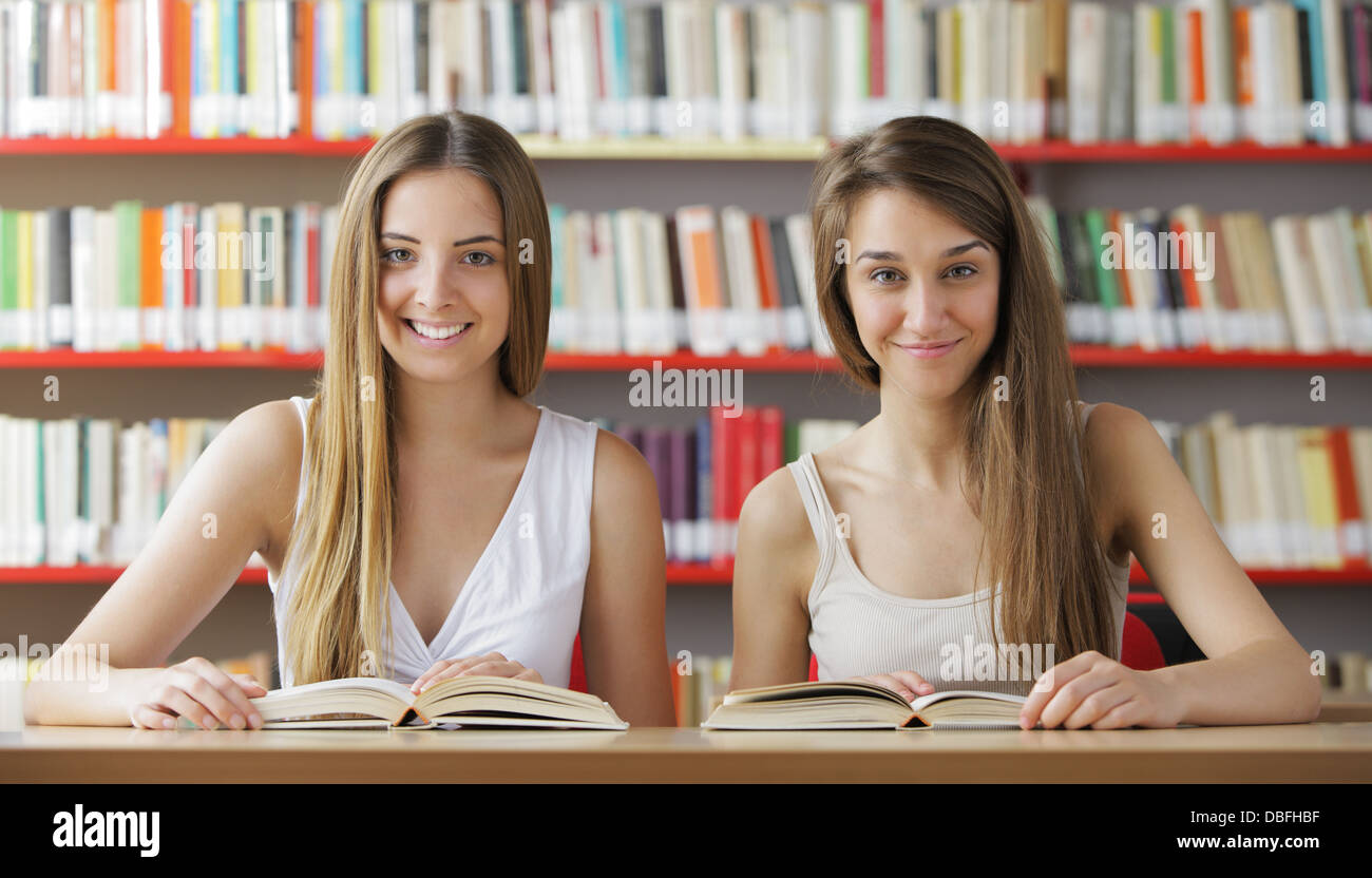 happy in the library Stock Photo - Alamy