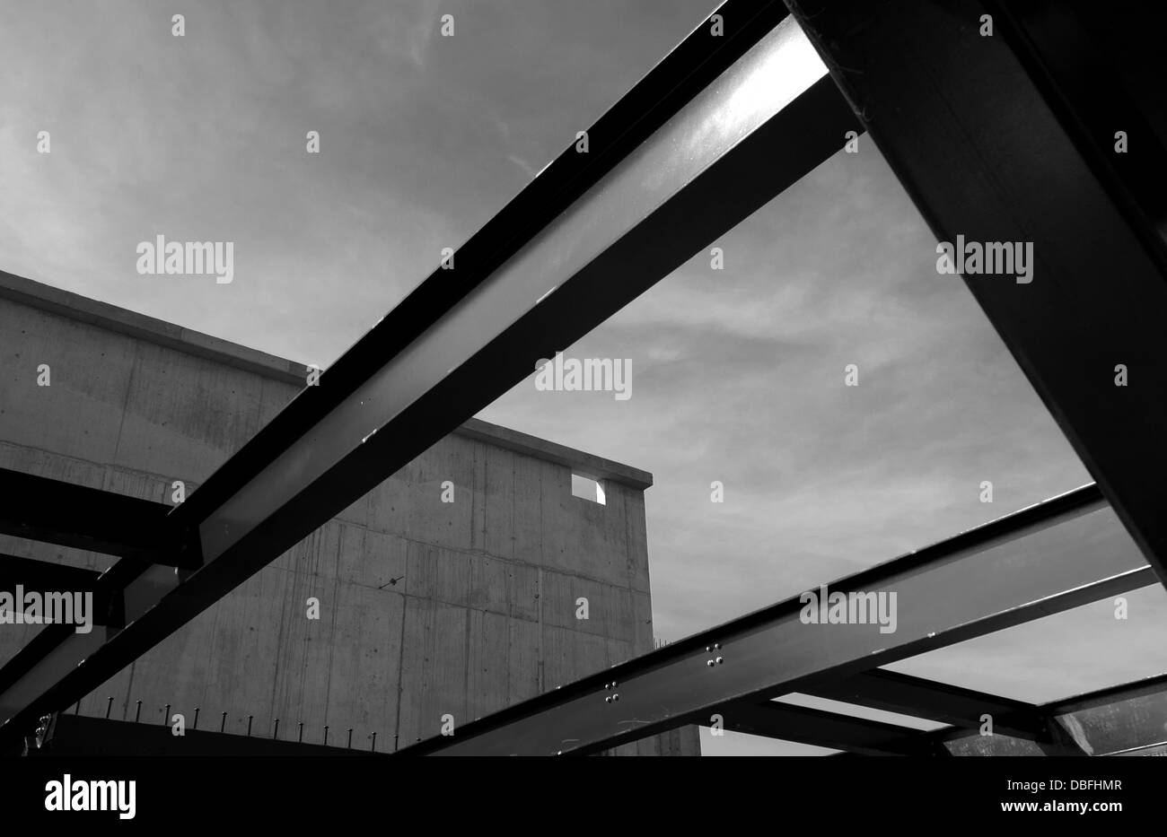 New concrete construction project Black and White Stock Photos & Images ...