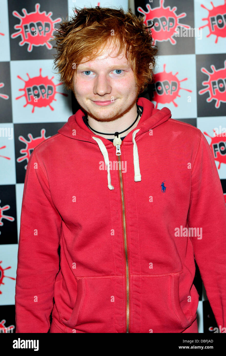 Singer-songwriter Ed Sheeran meets fans and signs copies of his single ...