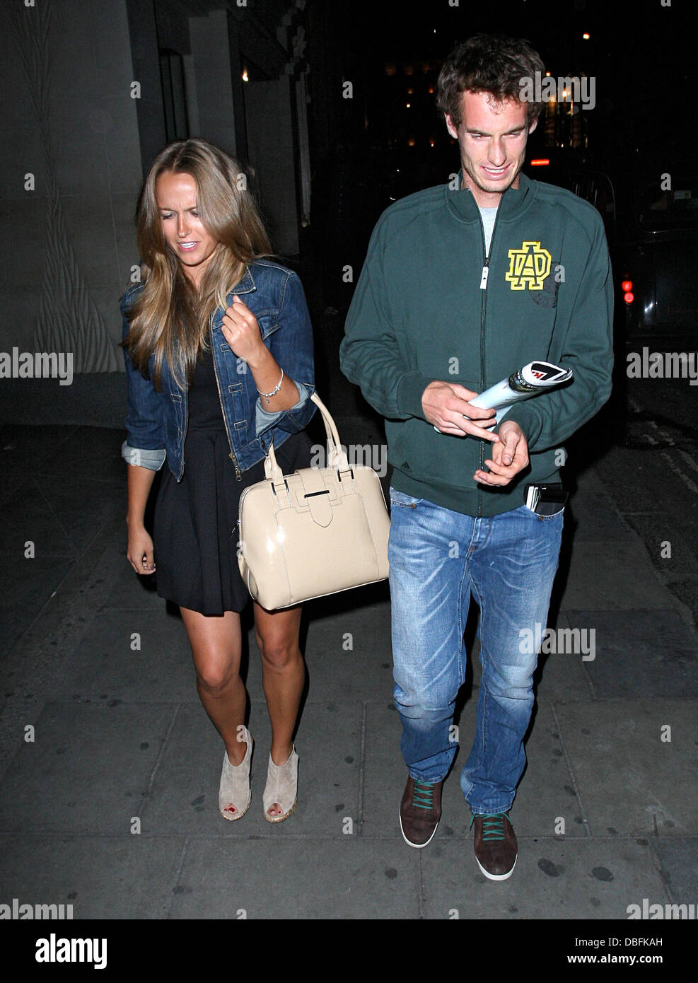 Andy Murray and girlfriend Kim Sears leaving Nobu Berkley restaurant ...