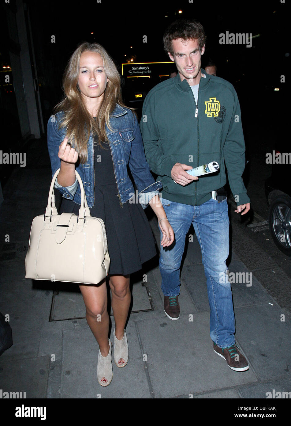 Andy Murray and girlfriend Kim Sears leaving Nobu Berkley restaurant ...