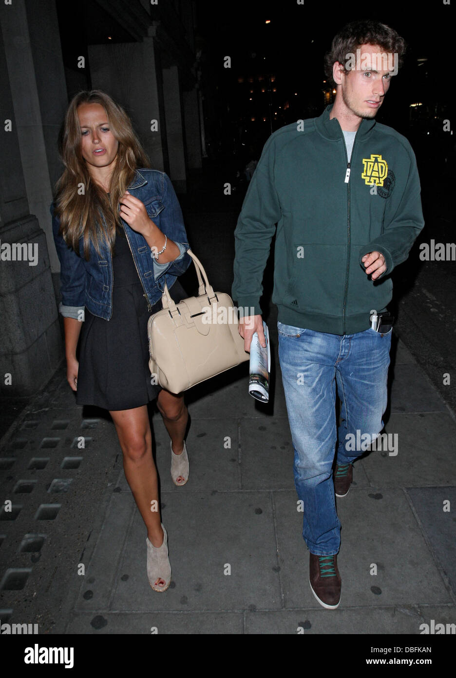 Andy Murray and girlfriend Kim Sears leaving Nobu Berkley restaurant ...