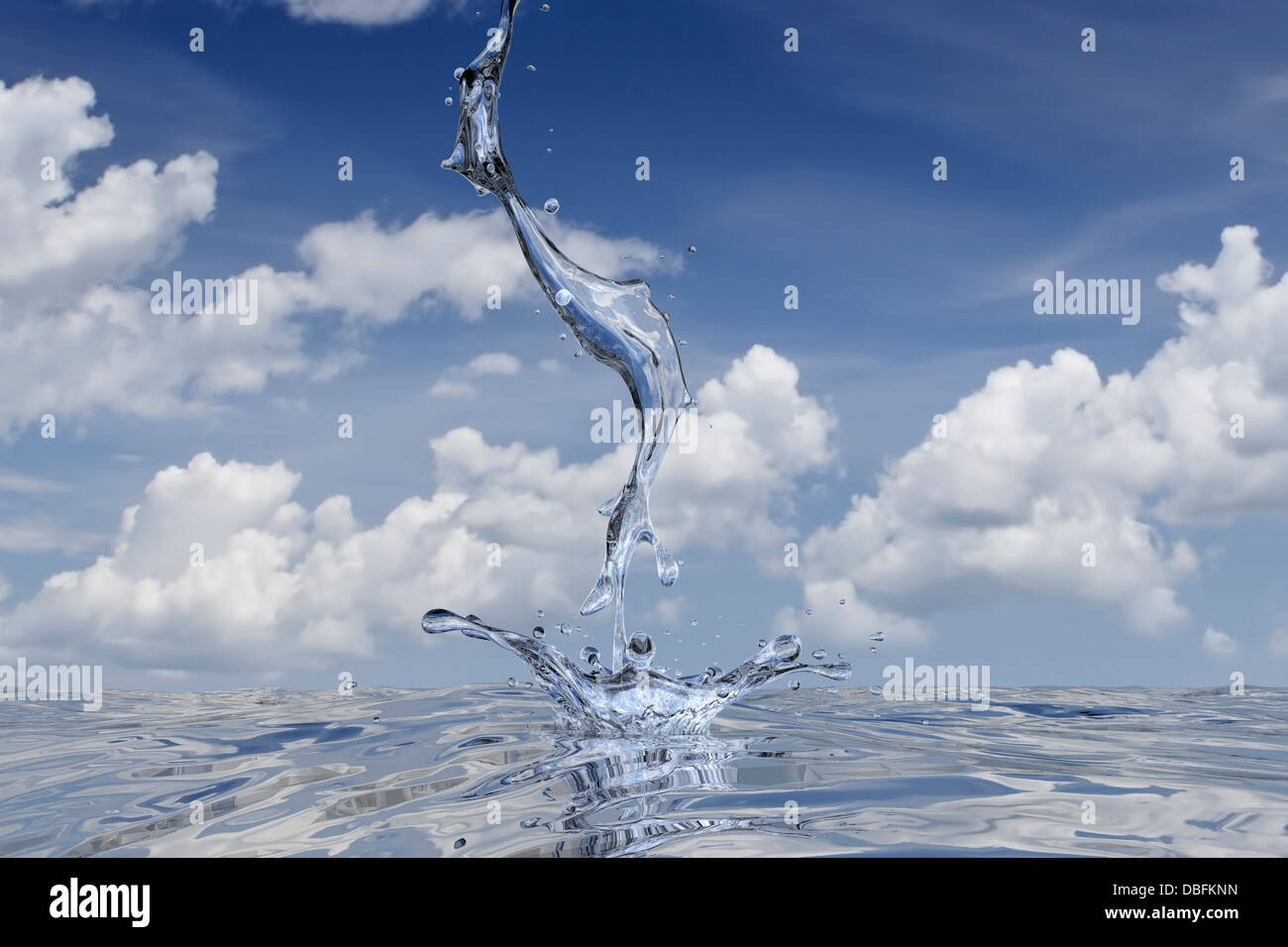 Water stream splashing into pool Stock Photo - Alamy