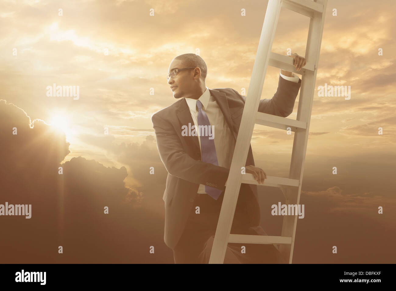 Corporate ladder, man hi-res stock photography and images - Alamy