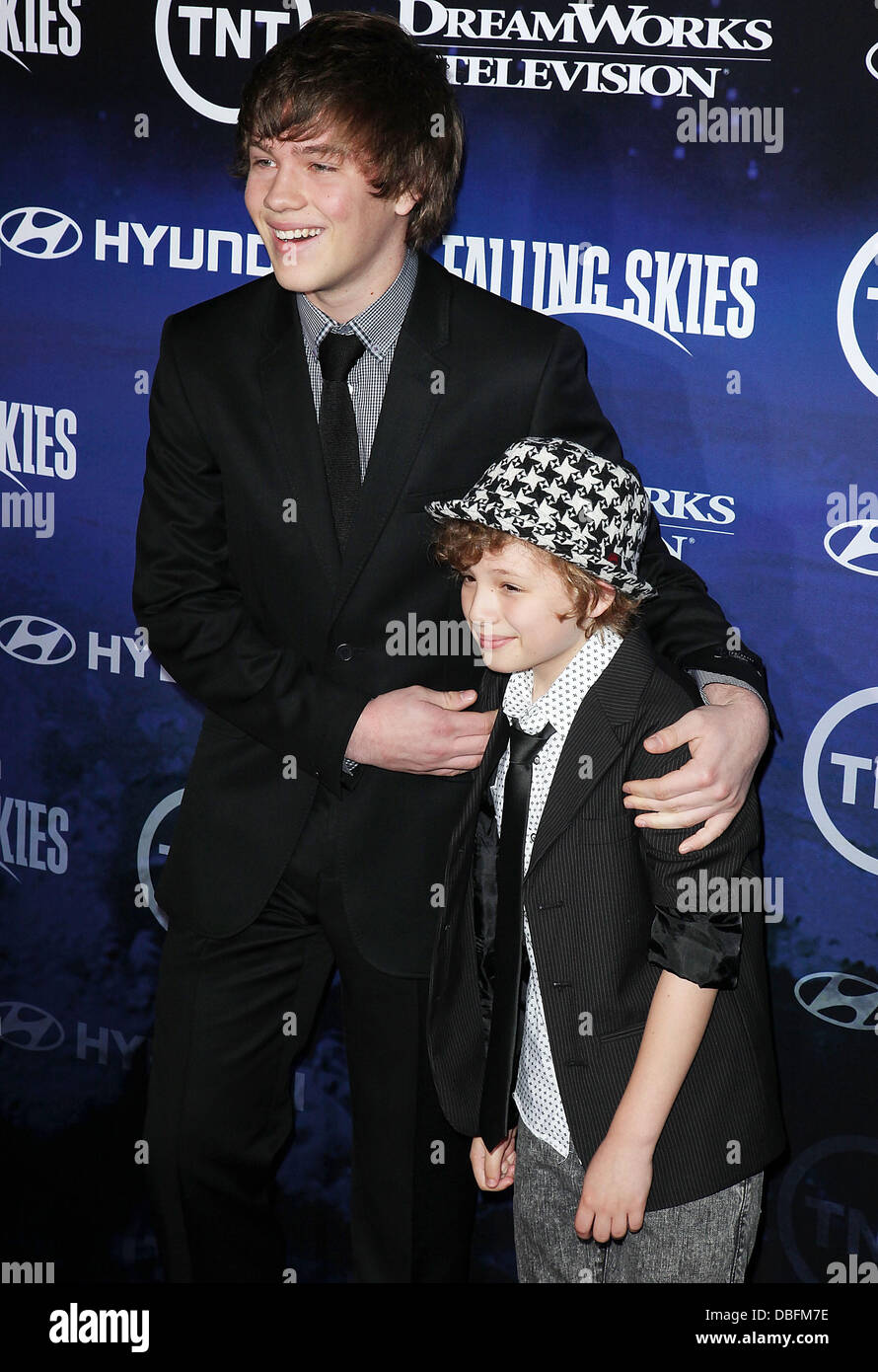 Connor Jessup (L) and Maxim Knight The Premiere of TNT And Dreamworks ...