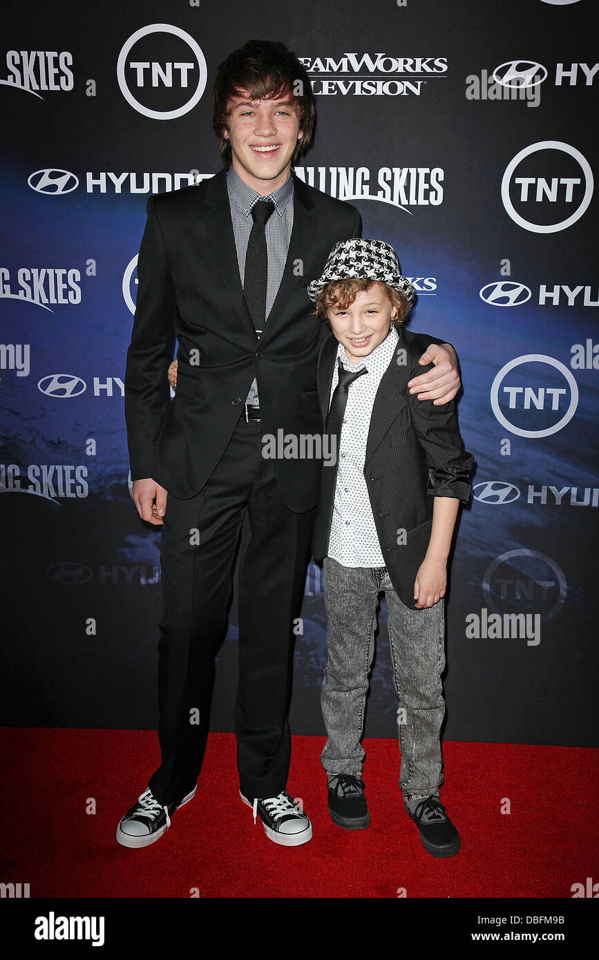 Connor Jessup (L) and Maxim Knight The Premiere of TNT And Dreamworks ...