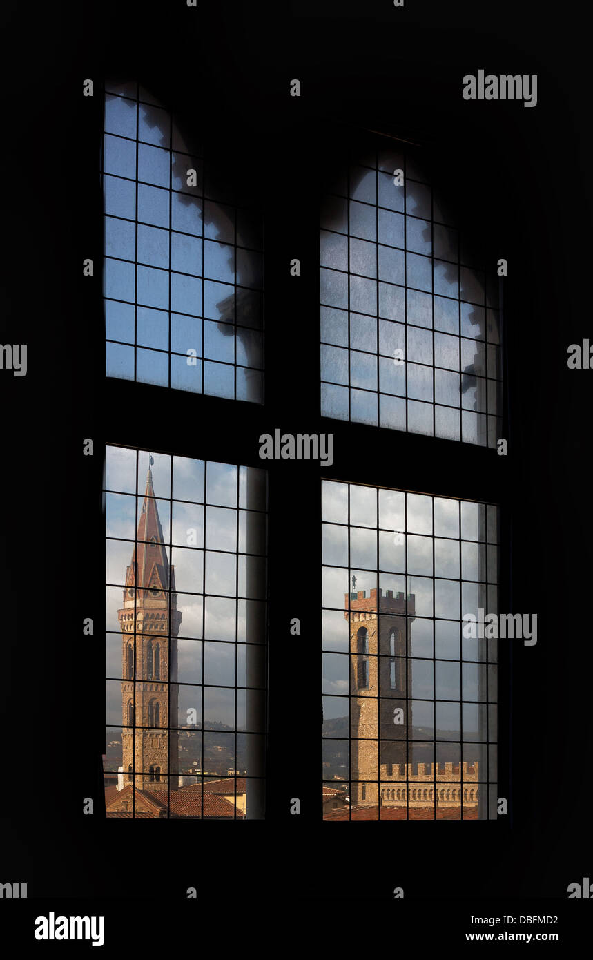 View from Palazzo Vecchio window Florence Italy Stock Photo - Alamy