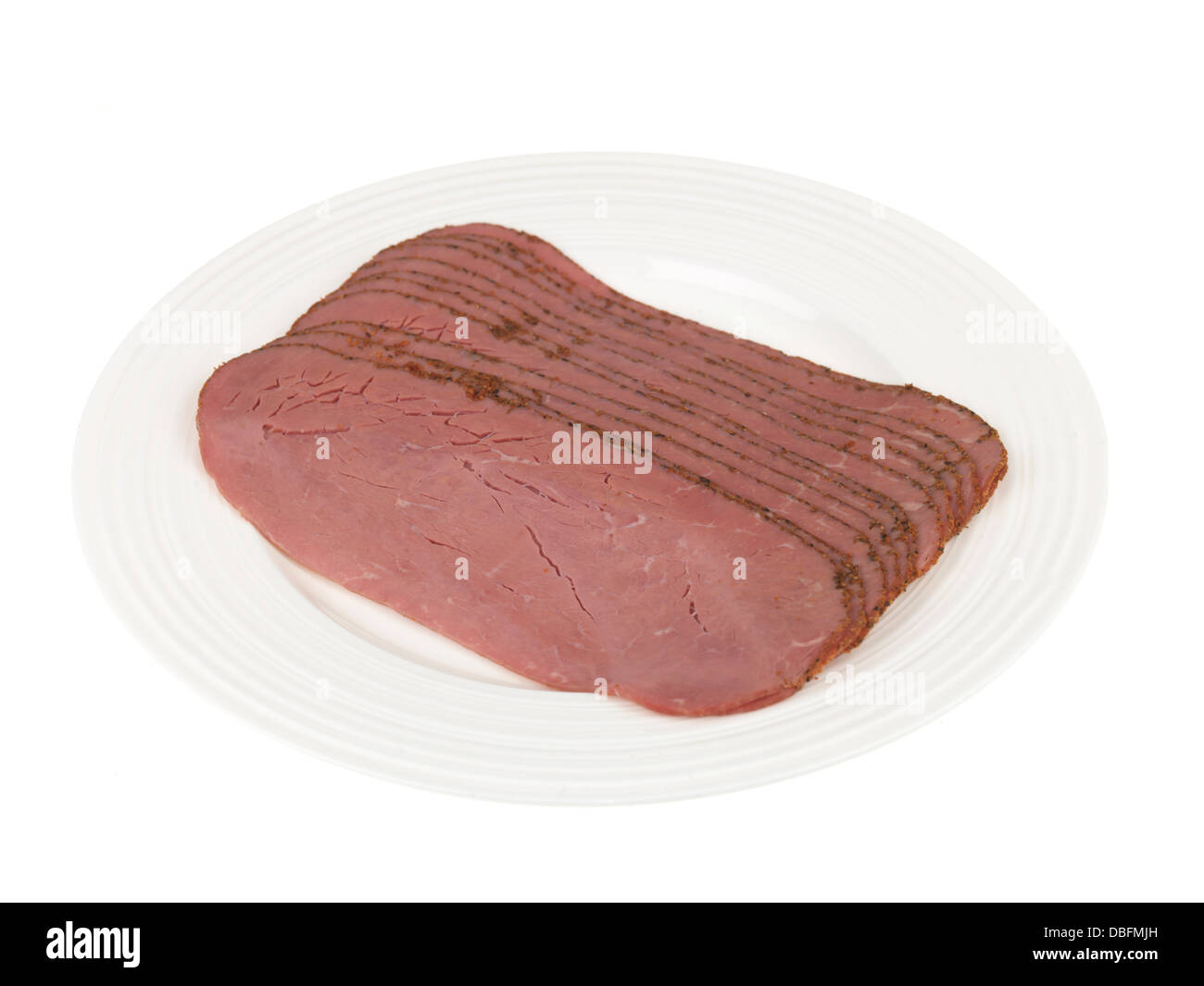 Pastrami slices Cut Out Stock Images & Pictures - Alamy