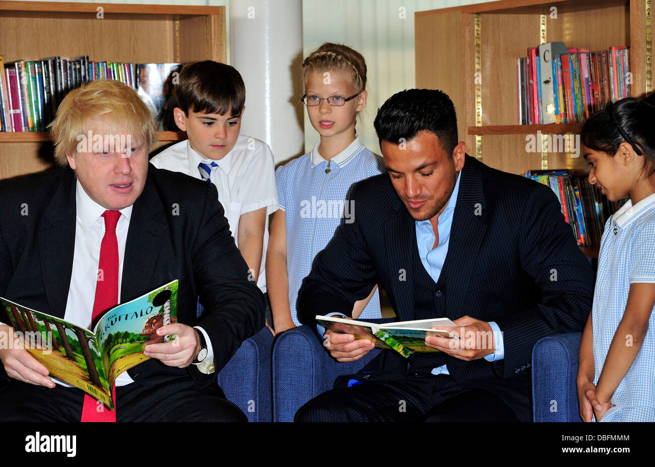 Boris Johnson and Peter Andre launch a new literacy project organised ...