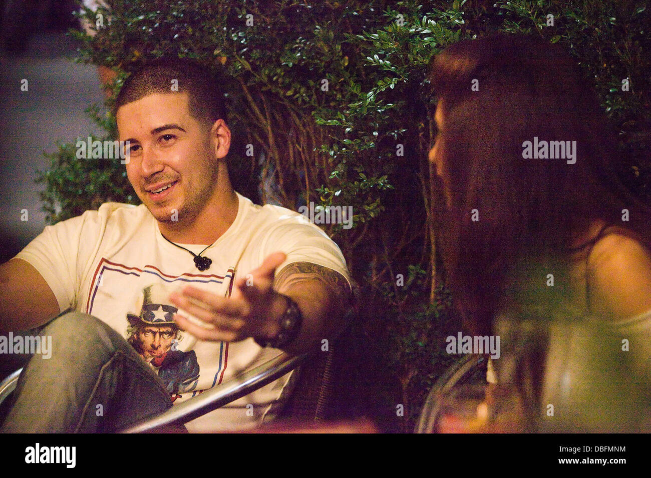 Vinny Guadagnino chatting to a girl on Moyo night club Terrace All the ...