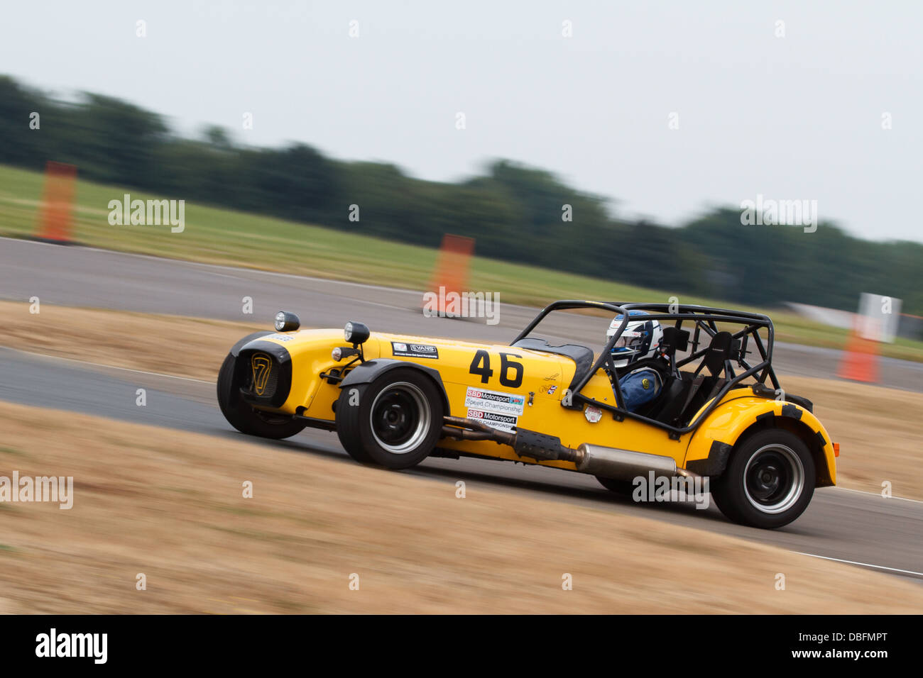 A car taking parting in a Sprint event at Llandow Circuit Stock Photo ...