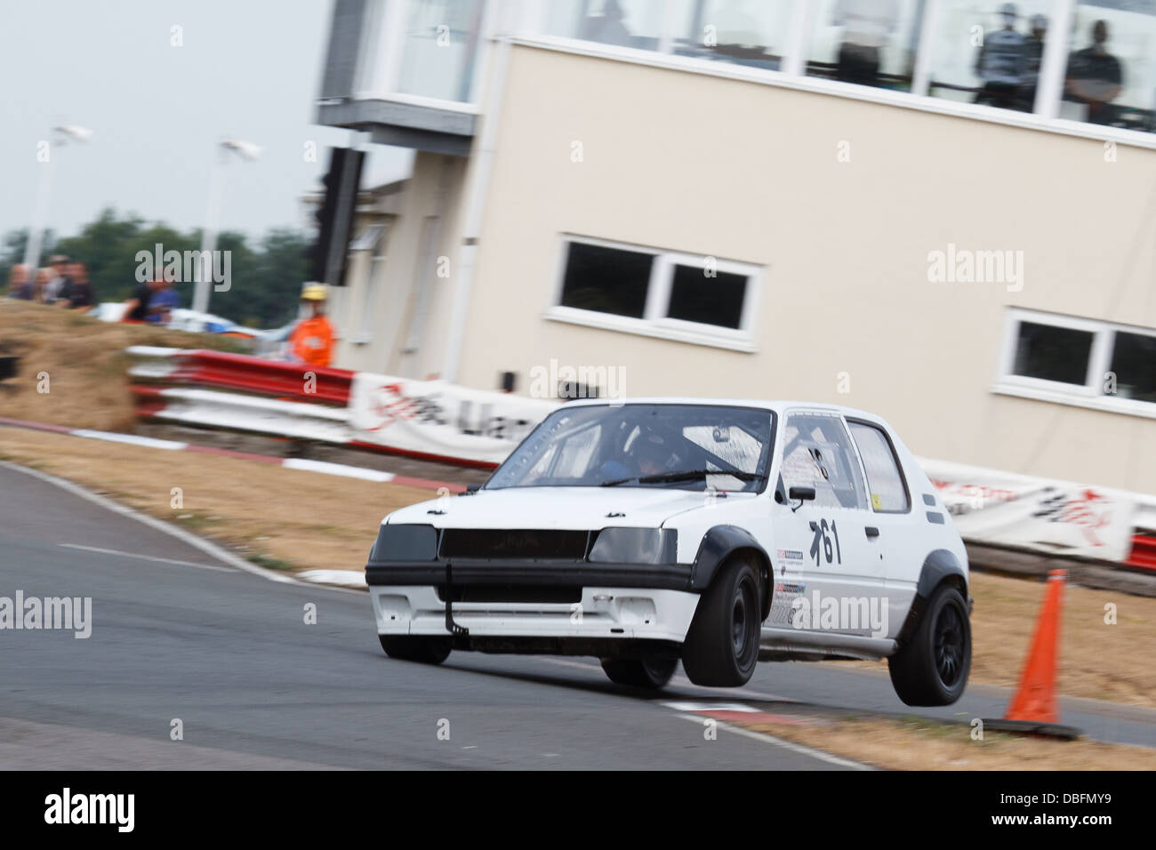 A car taking parting in a Sprint event at Llandow Circuit Stock Photo ...