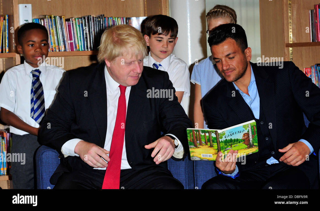 Boris Johnson and Peter Andre launch a new literacy project organised ...