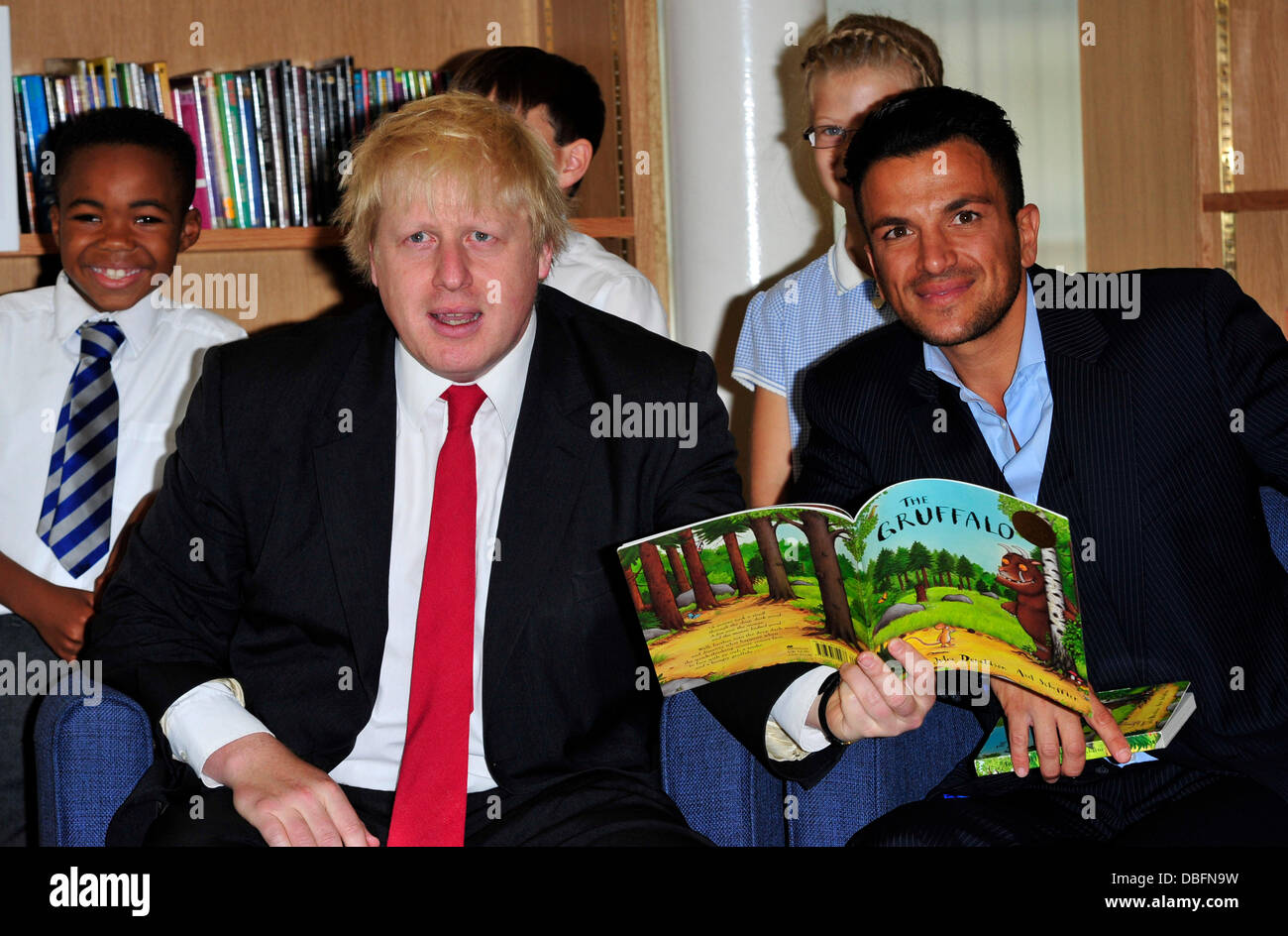 Boris Johnson and Peter Andre launch a new literacy project organised ...