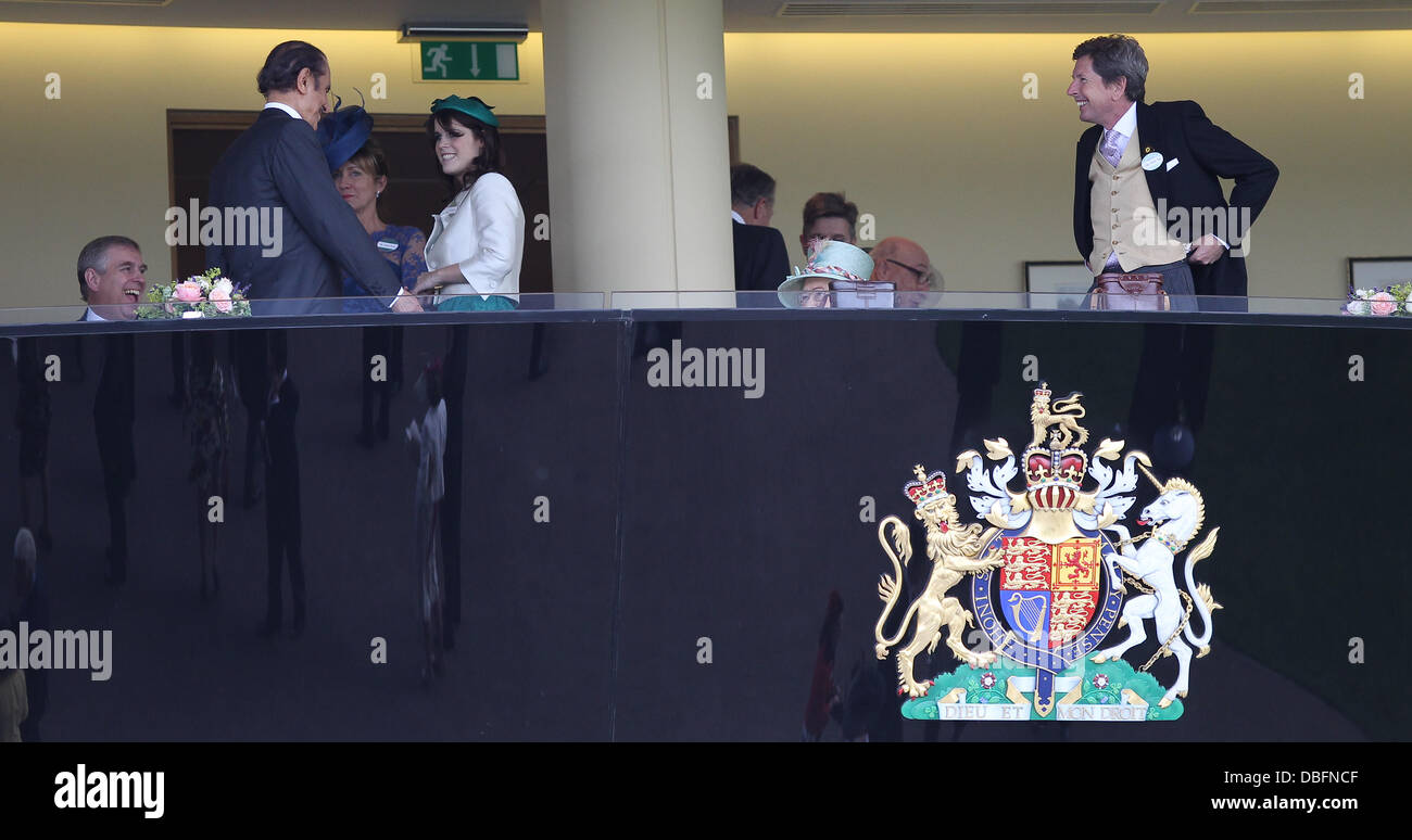 Prince Andrew, Princess Eugenie, Queen Elizabeth II in the Royal Box ...