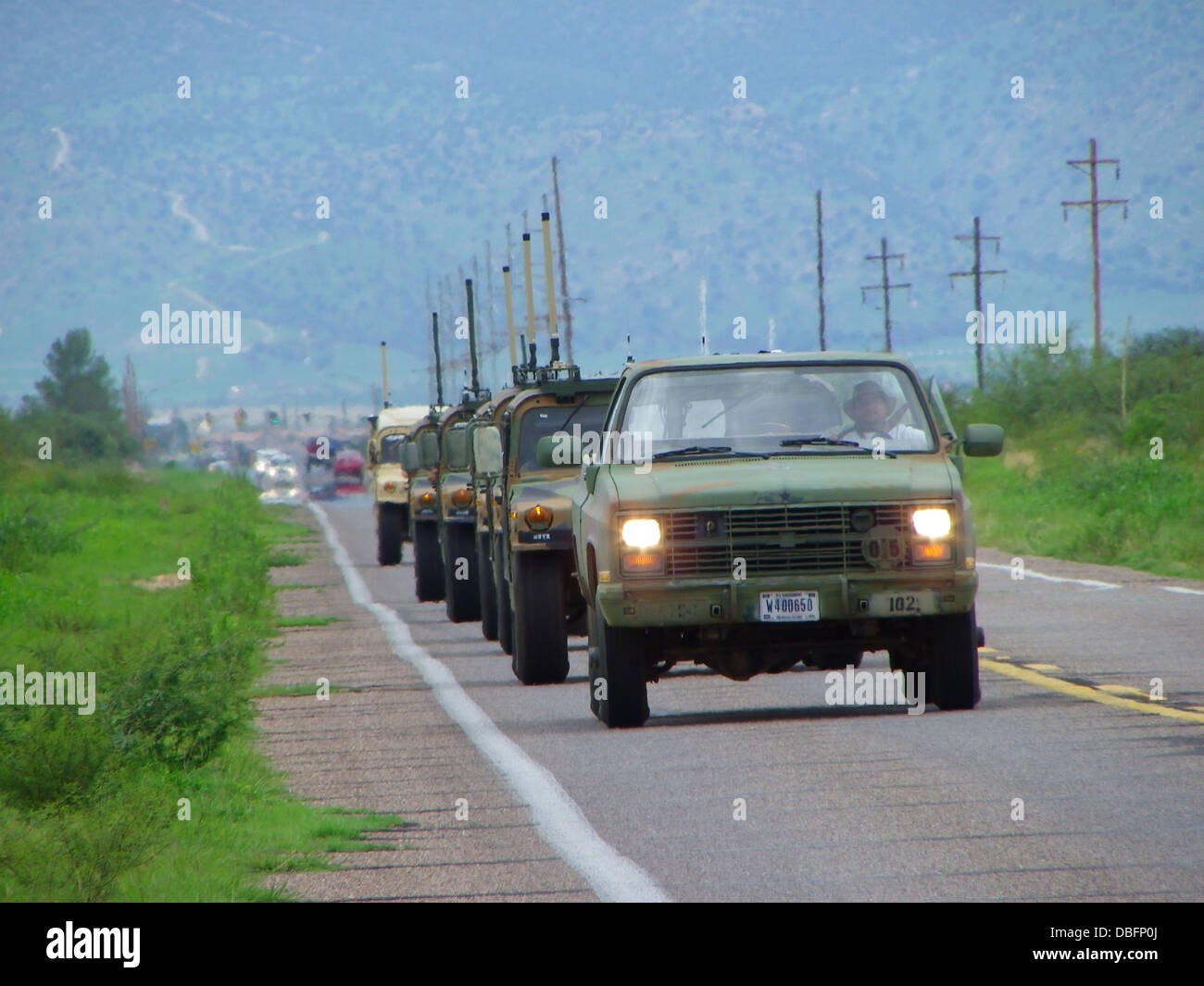 Testers from the U.S. Army Electronic Proving Ground move out for a day ...
