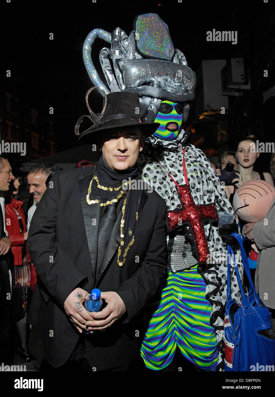 Boy George, at Boy George's 50th Birthday celebration. London, England ...