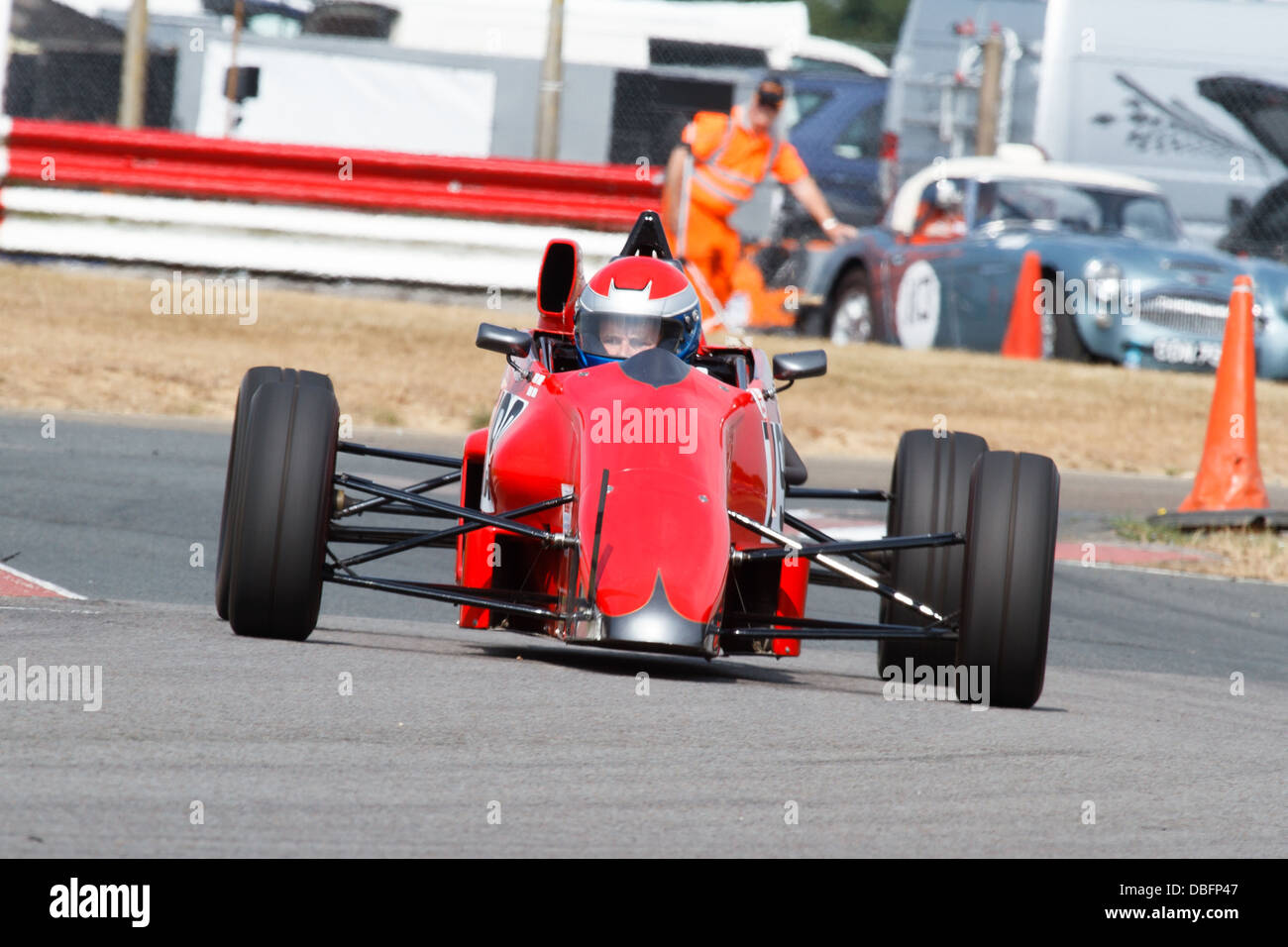 A car taking parting in a Sprint event at Llandow Circuit Stock Photo ...