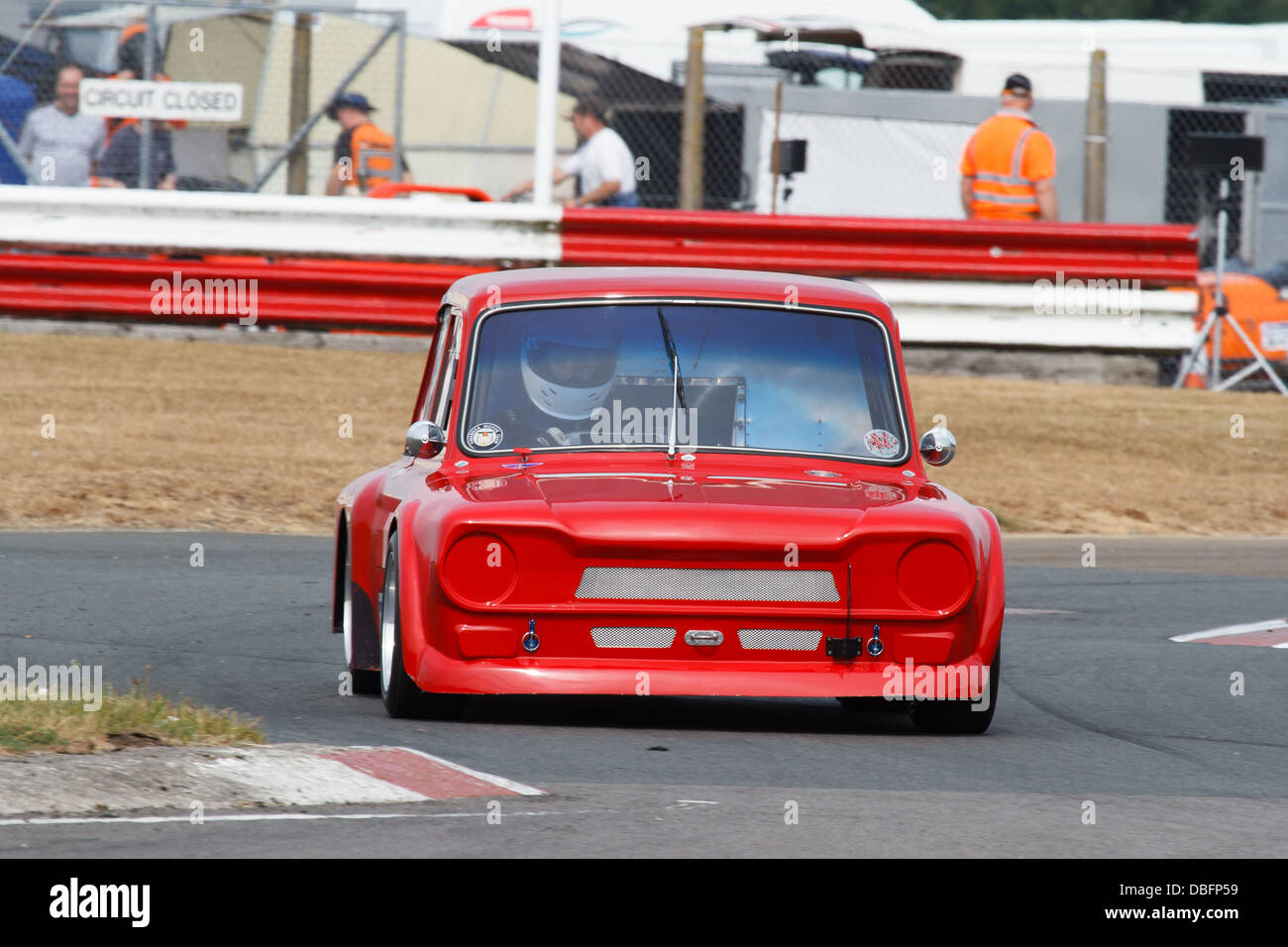 A car taking parting in a Sprint event at Llandow Circuit Stock Photo ...