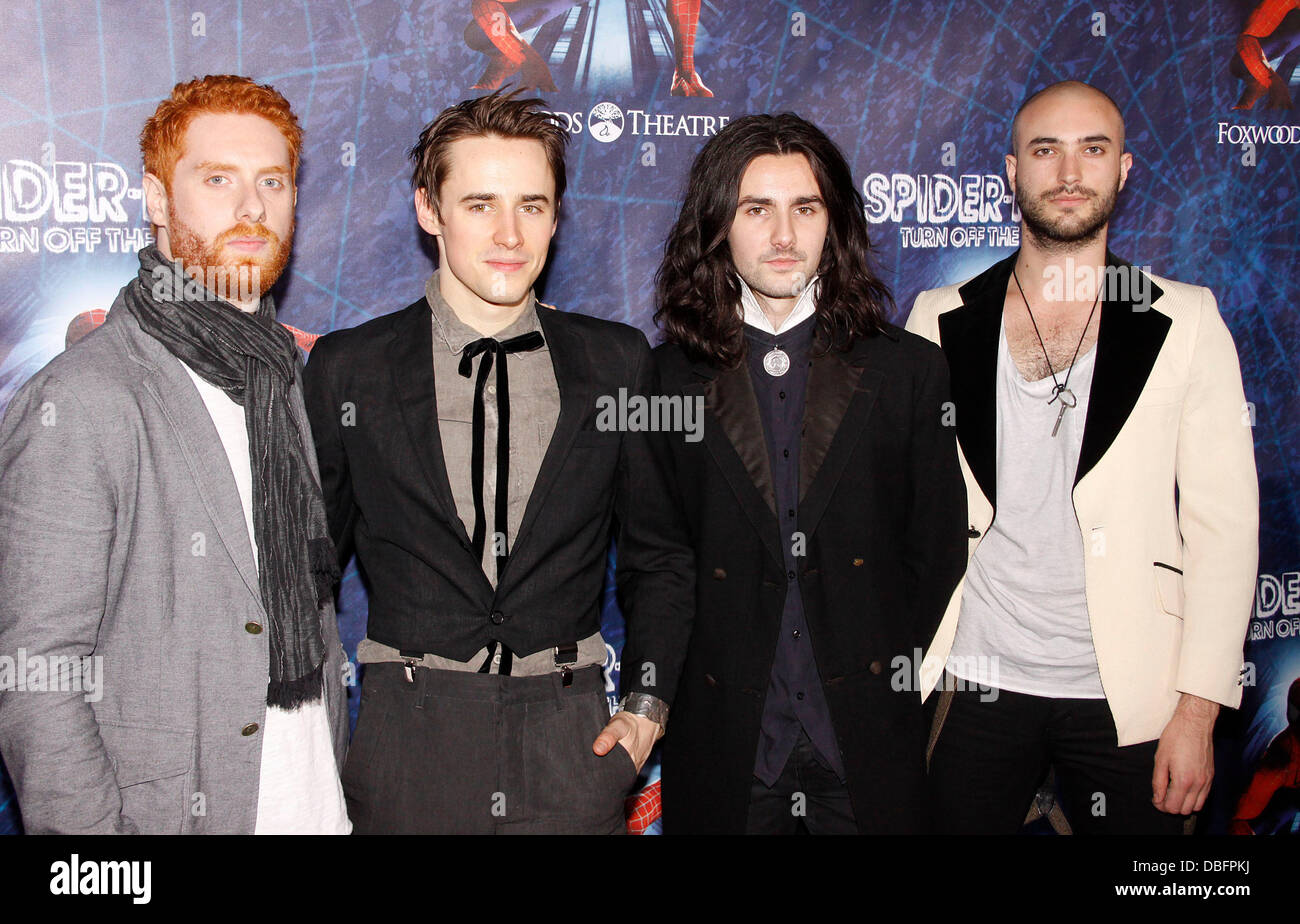Reeve Carney and his band Carney Opening night of the Broadway musical ...