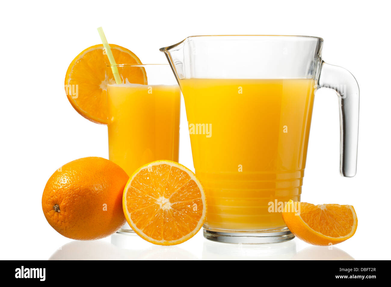 orange fruit and juice Stock Photo - Alamy
