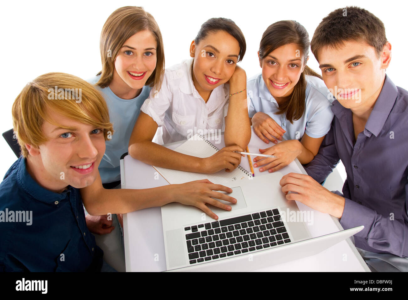 teenagers studying together Stock Photo - Alamy