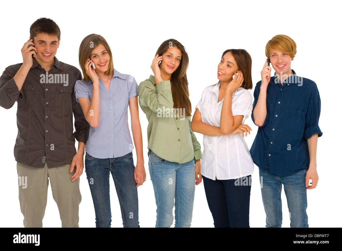 teenagers with smartphone Stock Photo - Alamy