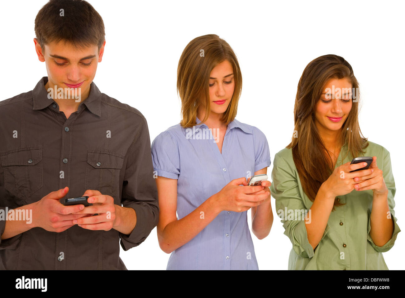 teenagers with smartphone Stock Photo - Alamy