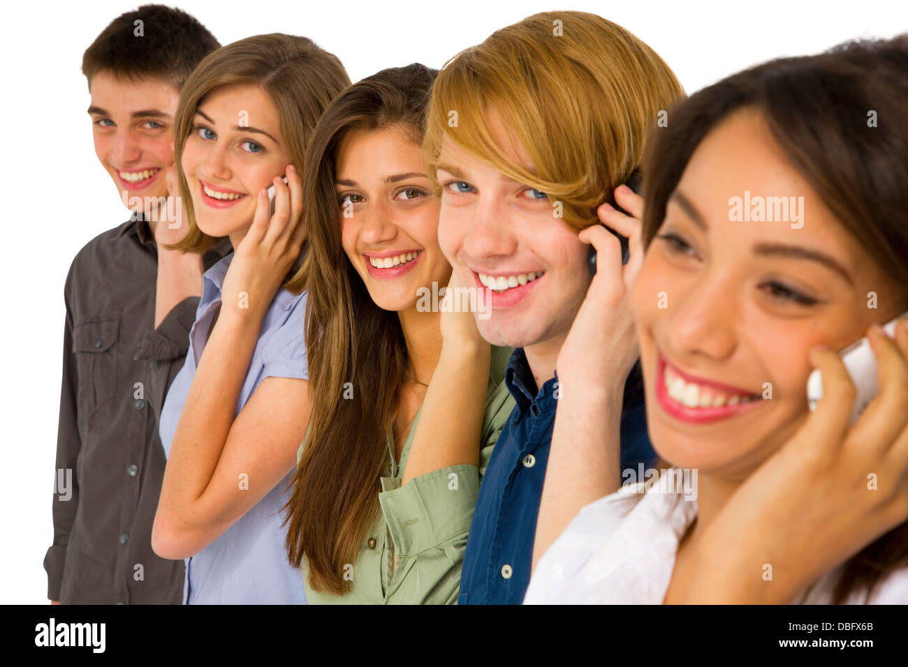 teenagers with smartphone Stock Photo - Alamy