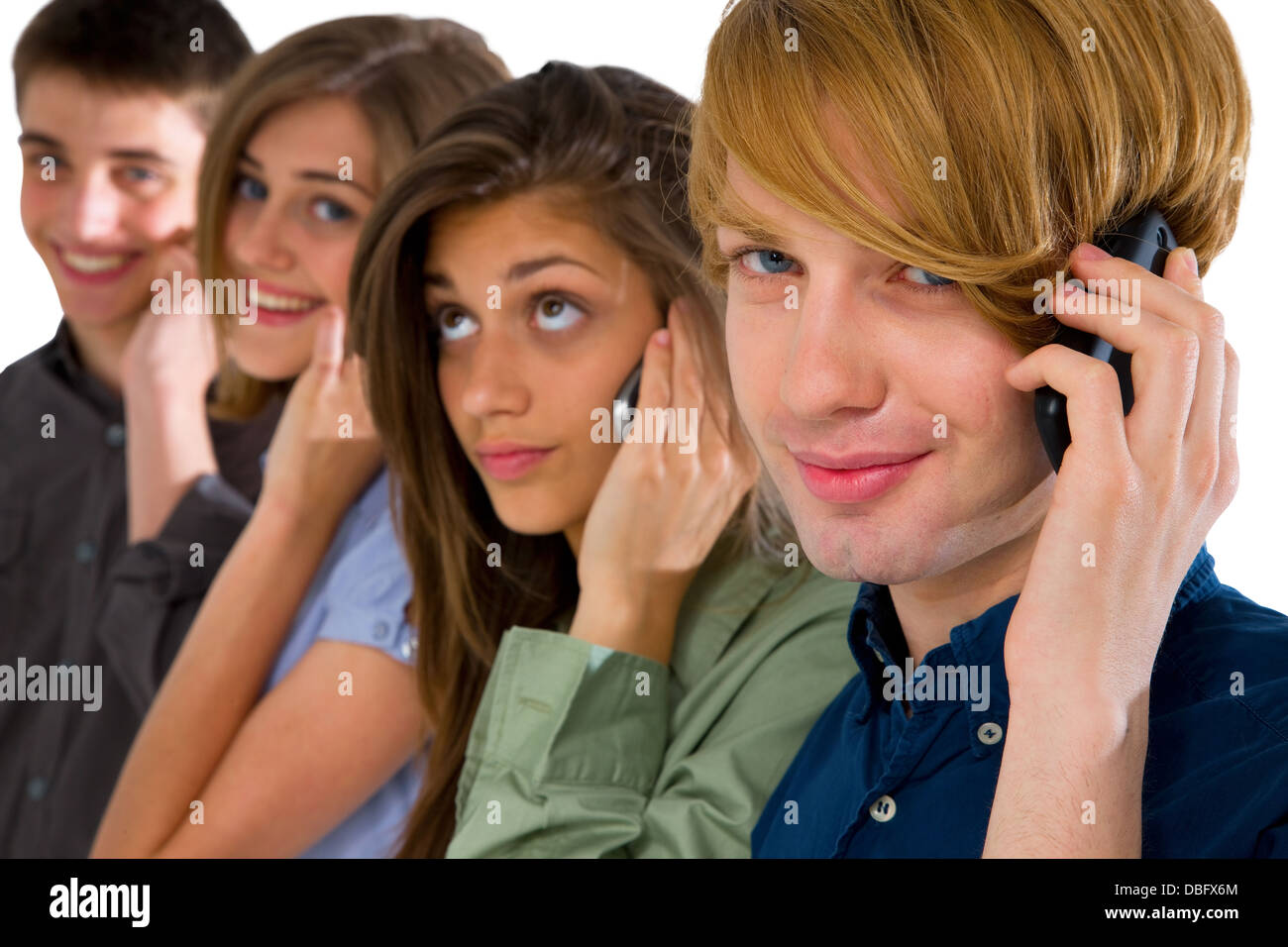 teenagers with smartphone Stock Photo - Alamy