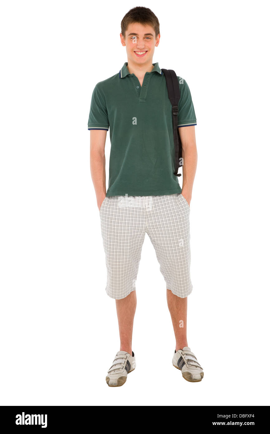 full teenage student standing Stock Photo - Alamy