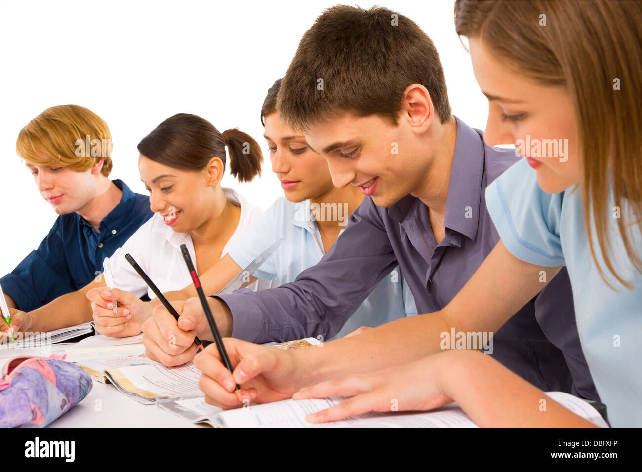teenagers in classroom Stock Photo - Alamy