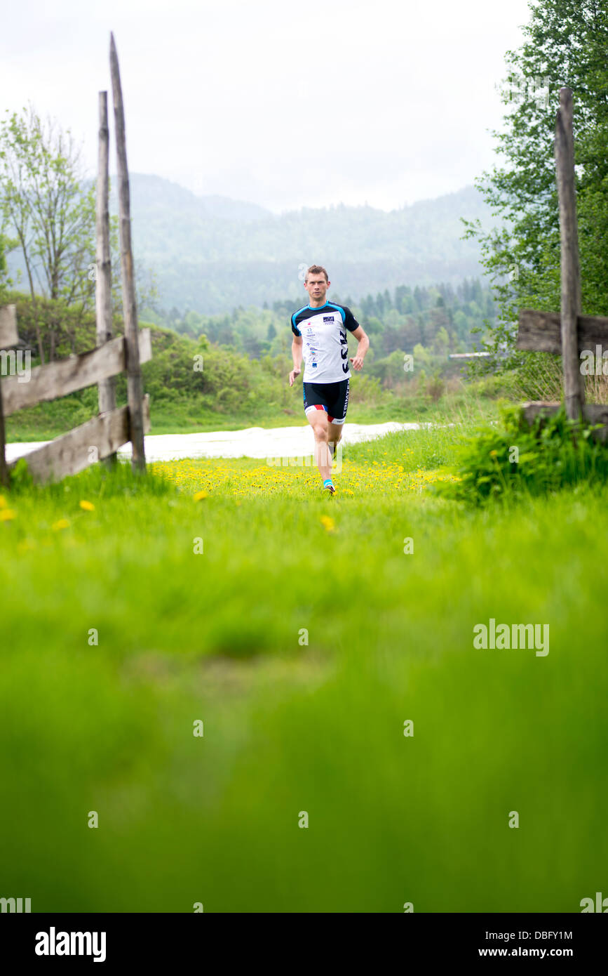 Male runner outside Stock Photo - Alamy