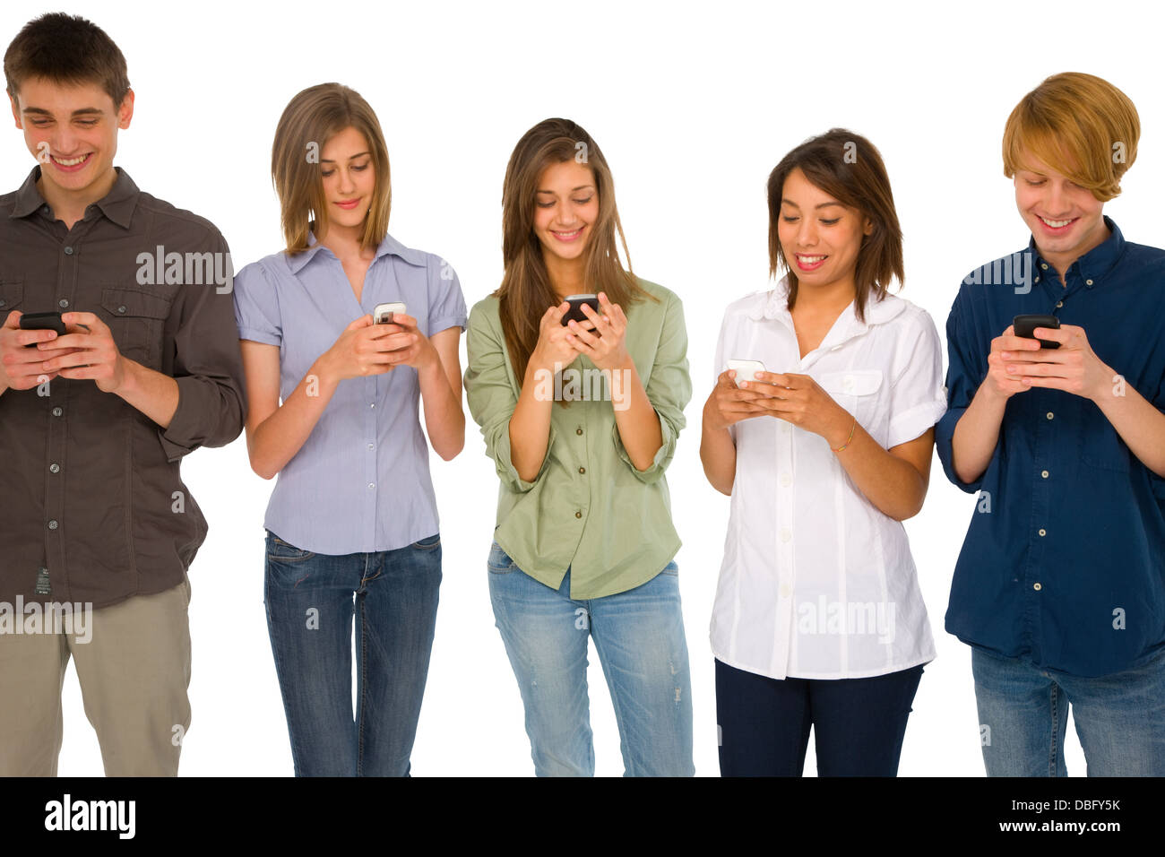 teenagers with smartphone Stock Photo - Alamy