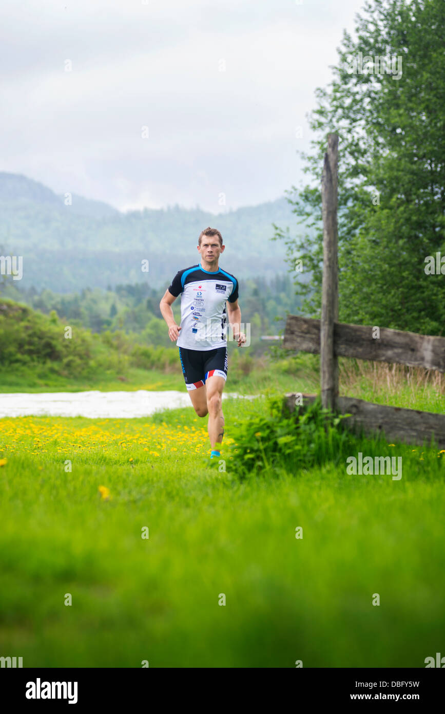 Male runner outside Stock Photo - Alamy