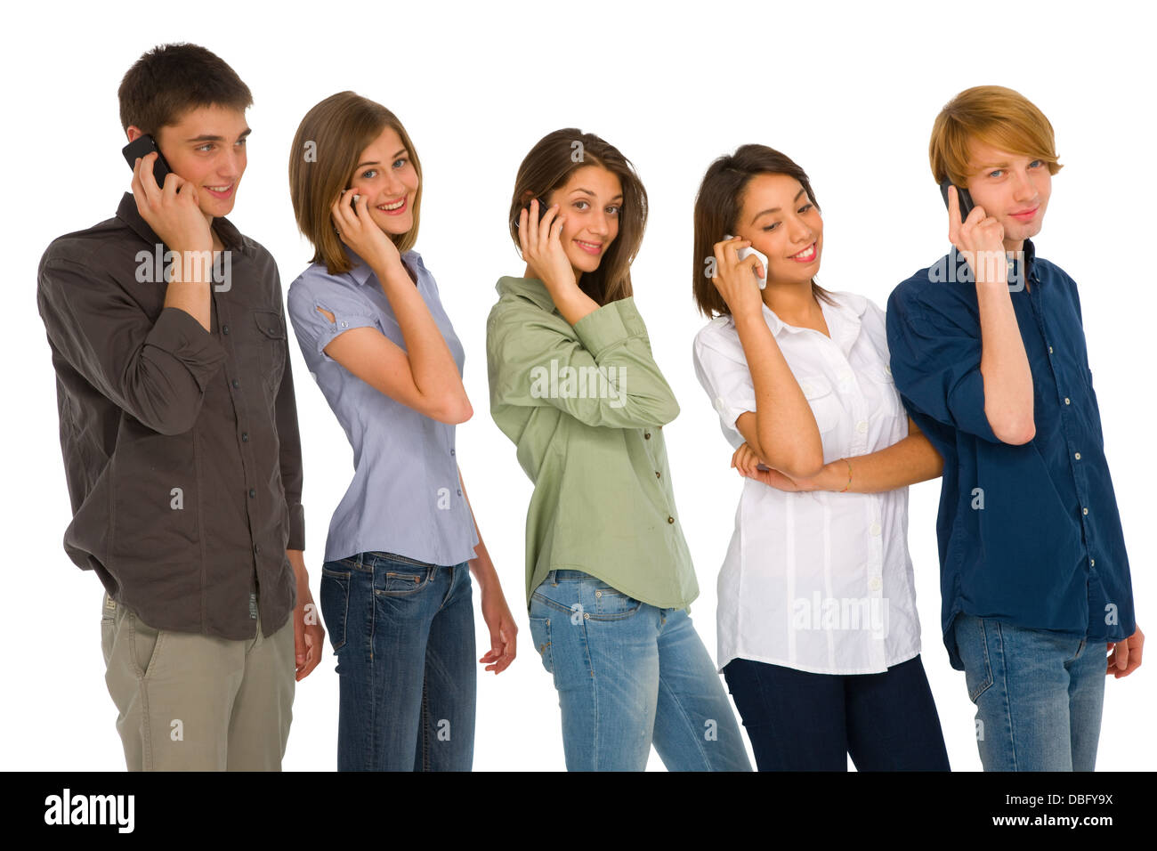 teenagers with smartphone Stock Photo - Alamy