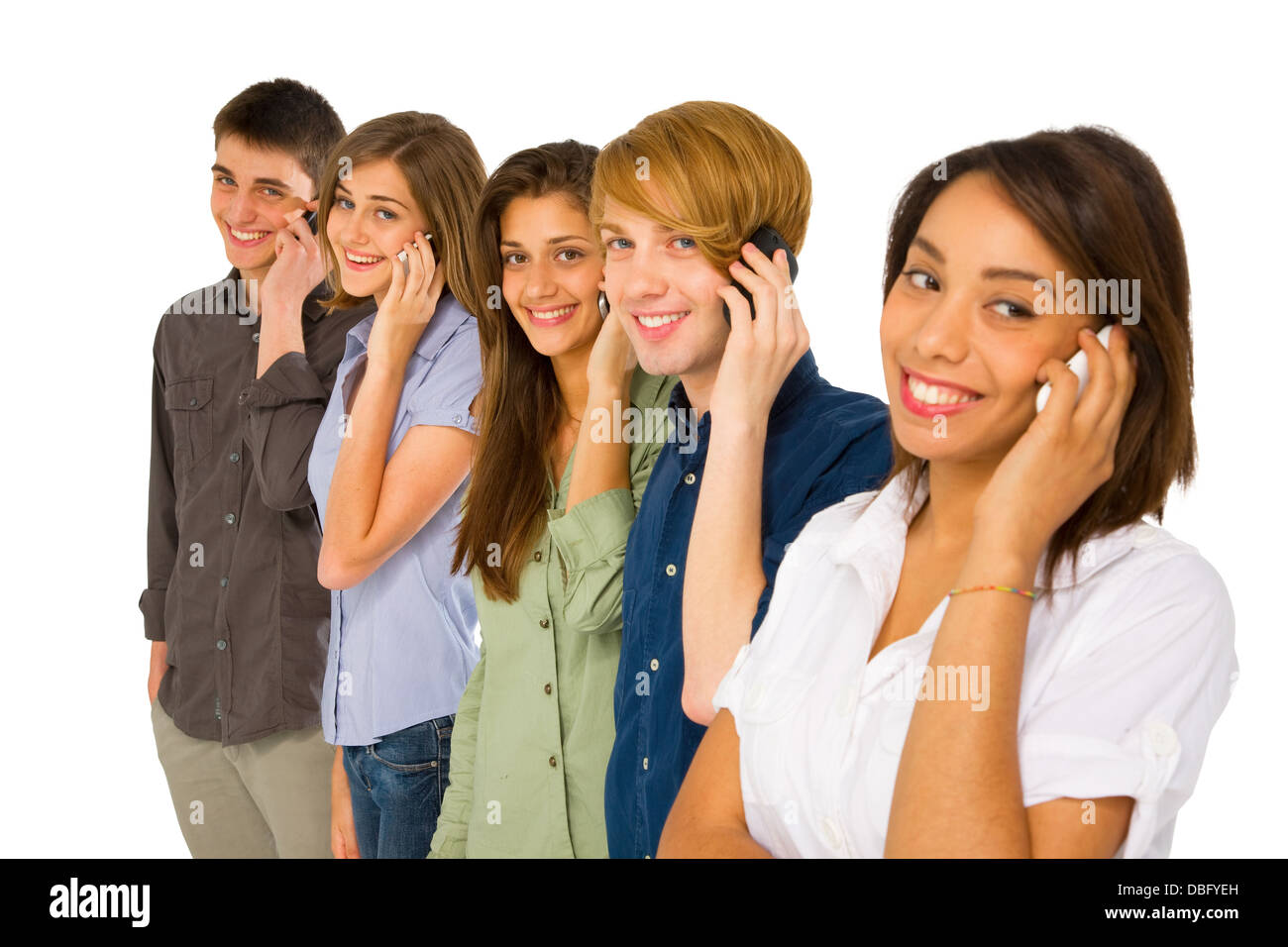 teenagers with smartphone Stock Photo - Alamy