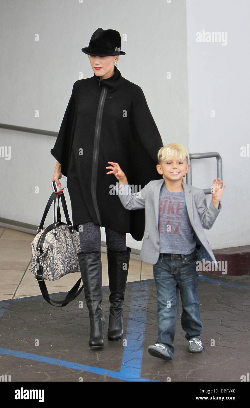 Gwen Stefani and her son Kingston leaving E Baldi restaurant beverly ...