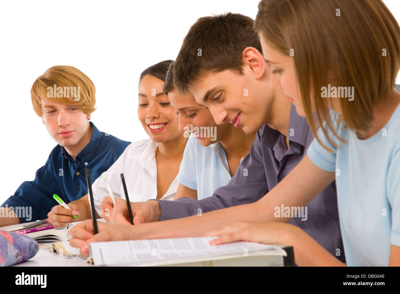 teenagers in classroom Stock Photo - Alamy