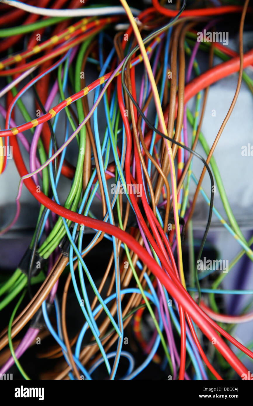 mess of cables Stock Photo - Alamy