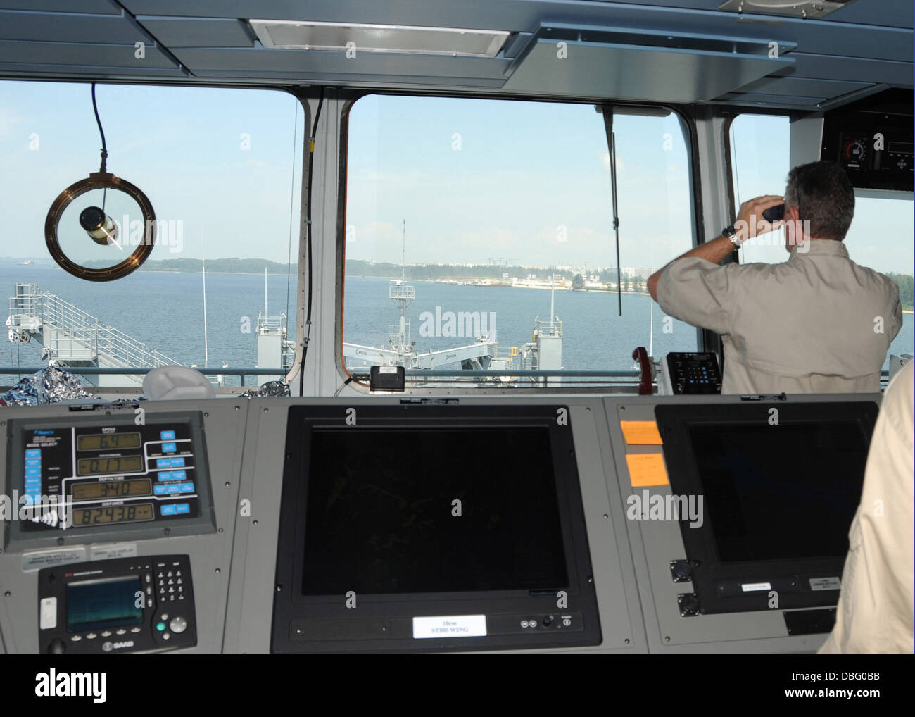 Captain of the lewis and clark class dry cargo ship hi-res stock ...