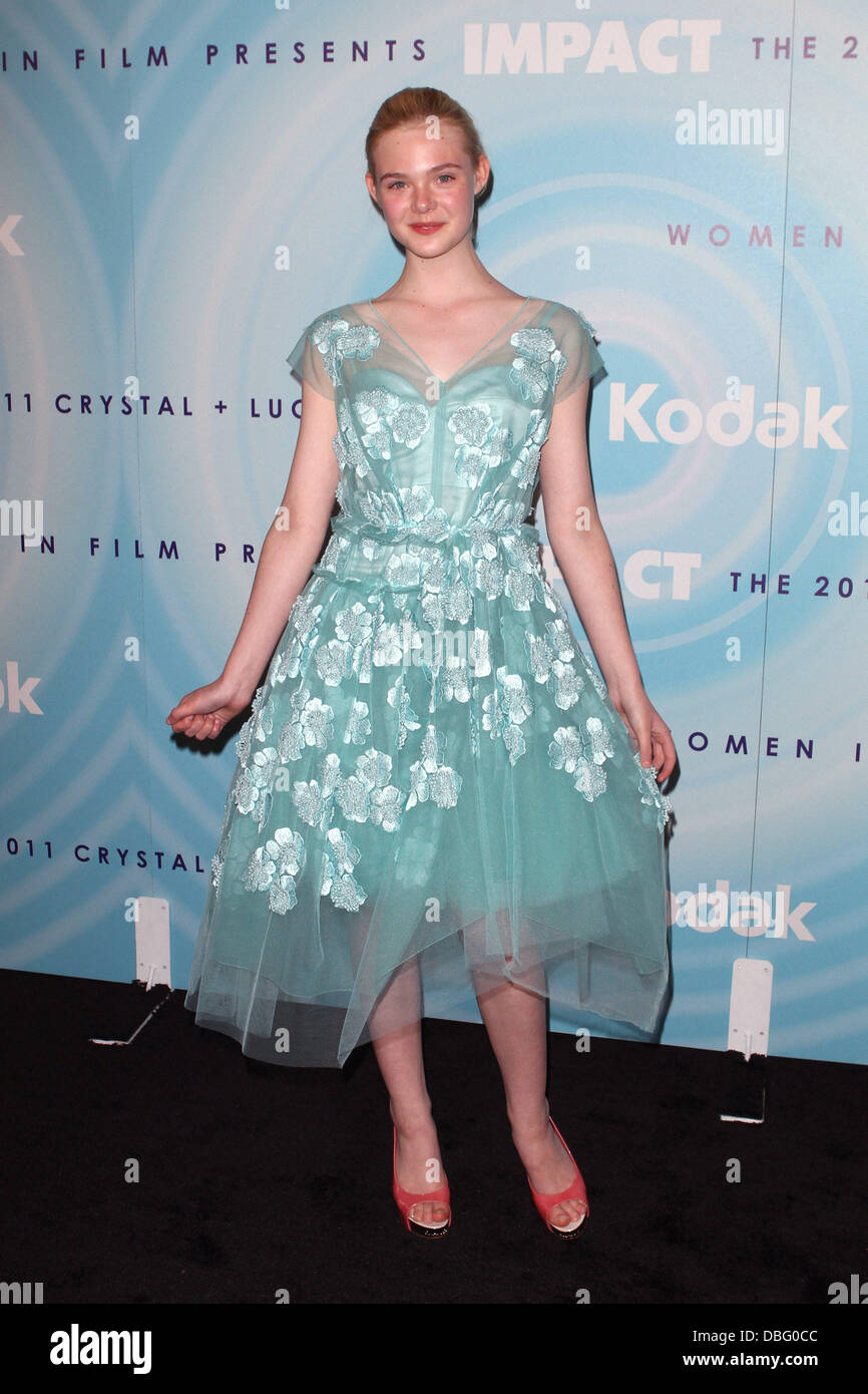 Elle Fanning the 2011 Women In Film Crystal + Lucy Awards at the ...