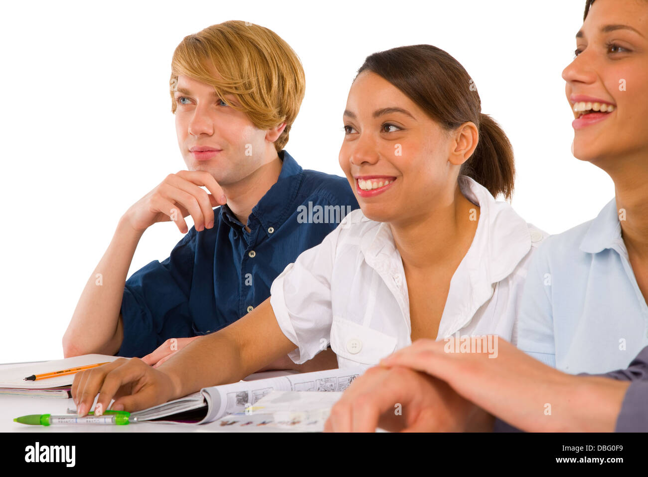 teenagers in classroom Stock Photo - Alamy