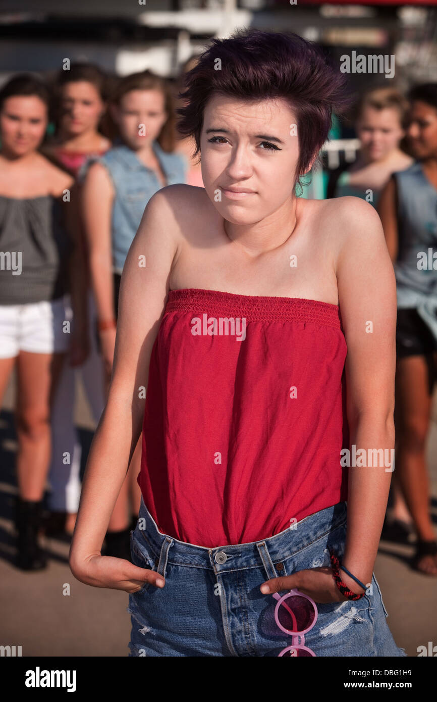 Woman shoulders hunched hi-res stock photography and images - Alamy